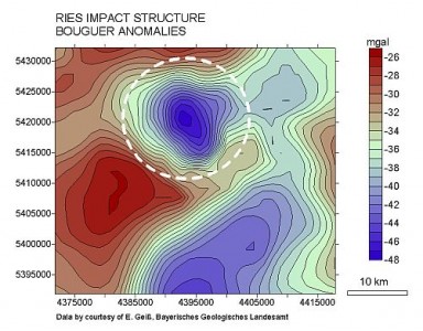 Gravity surveys - ERNSTSON CLAUDIN IMPACT STRUCTURES - METEORITE CRATERS